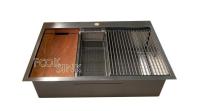 China 33 Inch Topmount Kitchen Workstation Sink Stainless Steel All In One for sale