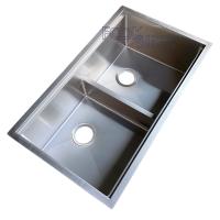 China Workstation Double 50/50 Undermount Kitchen Sink For Apartment for sale