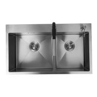 China Two Bowl Drop In topmount stainless steel kitchen sink Contemporary for sale