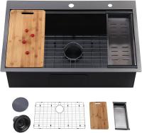 China Farmhouse Kitchen 33X19 Inch Top Mount Workstation Sink for sale