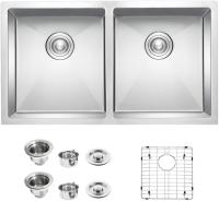 China 32'' 18 Gauge Undermount Stainless Steel Kitchen Sink Double Bowl for sale
