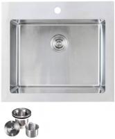 China 25 X 22 10 Inch Deep Stainless Steel Kitchen Sink Topmount for sale