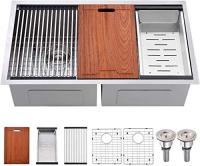 China 36 Inch Double Equal Bowl Workstation Kitchen Sink R10 Corner for sale
