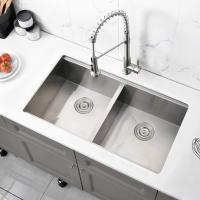 China 36 Inch Double Equal Bowl Workstation Kitchen Sink R10 Corner for sale