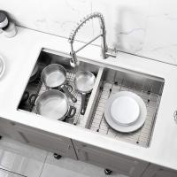 China 36 Inch Double Equal Bowl Workstation Kitchen Sink R10 Corner for sale