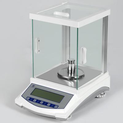China Standard RS232 Communication Port Tall Glass Cover Electronic Analytical Balances For Laboratory for sale