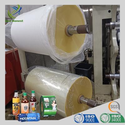 China 40MIC Clear PVC Shrink Film Roll For Bottle Clear Printing for sale