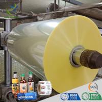 China Transparent 40mic Printed PVC Shrink Sleeve Film 50-60% Shrinkage For Beverage Bottle Printing for sale