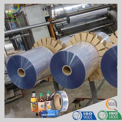 China Original And Bluish PVC Shrink Film For Beverage Packaging for sale