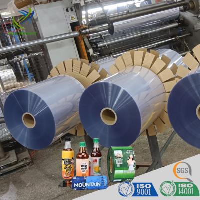 China Excellent Shrinkage Control PVC Shrink Film For Printing Transparent Film Rolls for sale