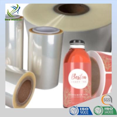 China Blow Molding and Cast 38mic PVC Shrink Film Rolls for Beverage Label Printing for sale