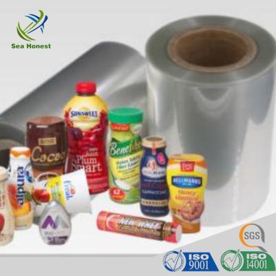 China High Strength Corrosion Resistance Safe Clear PET Shrink Film For Label Printing for sale