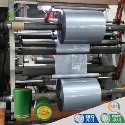 China Factory Price 75mic Silver White PVC Shrink Film For Wine Capsule Caps for sale