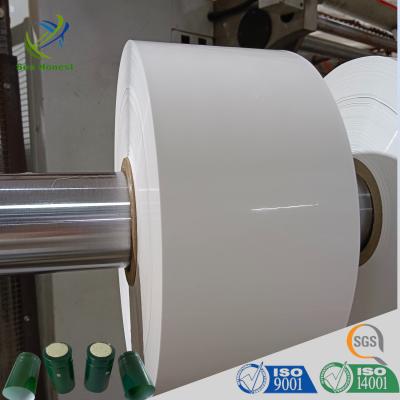 China Customized White And Silver Grey 60mic 75mic Wine Capsule PVC Shrink Caps Label Films for sale