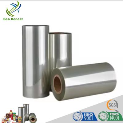 China Blow Molding And Cast 35mic PVC Shrink Film Roll For Beverage Bottle Label Printing for sale