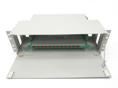 China Enclosed Structure Outdoor Fiber Distribution Box With Different Adapter Panel for sale