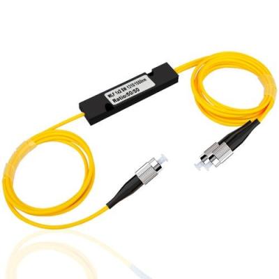 China High Stability GPON Fiber Cable Splitter 1X2 FC UPC Low Insertion Loss for sale