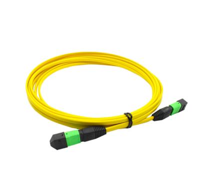 China Wear Resistant Blue Fiber Optic Cable , MTP MPO Ruggedized Fiber Patch Cords for sale