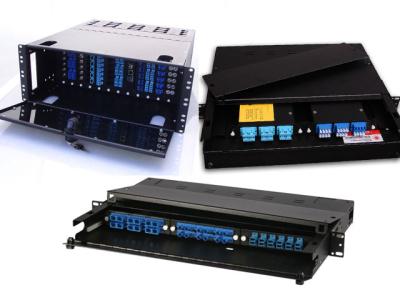 China Standard Size MPO Cassette Patch Panel Easy Operation Singlemode / Mutimode for sale