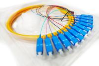 China Length 1.5m SC UPC Fiber Optic Pigtail Single Mode SM 12core for sale