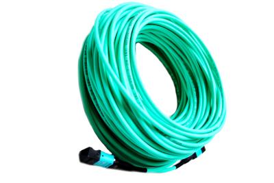 China OM4 50/125 10m 12 Core MPO Fiber Cable Premise Installation for sale