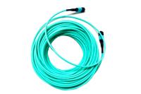 China 24 Core MPO 10m Multimode Fiber Cable OM3 Low Insertion Loss for sale