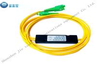 China SC APC Simplex 1X2 FBT Optical Fiber Coupler 2.0mm 1m 30/70 ABS PVC for sale