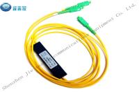 China SC APC Simplex 1X2 FBT Optical Fiber Coupler 2.0mm 1m 30/70 ABS PVC for sale