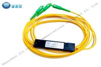 China ABS 3m 1X2 FBT Single Mode Optical Coupler SC APC 1310nm 1550nm for sale