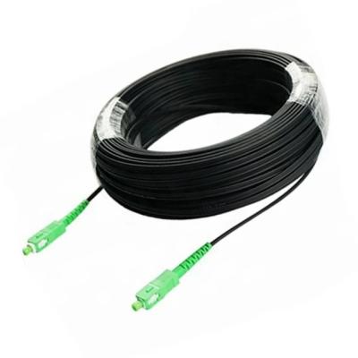 China 50M 100M SC APC Single Mode Simplex Outdoor FTTH Fiber Optic Drop Wire for sale