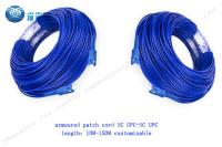China Armored SC UPC Fiber Optic Patch Cord SM Temperature range -40°C to +85°C for sale
