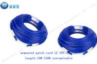 China SM 9/125 SM LC UPC Fiber Optic Patch Cable Armored Length customized for sale