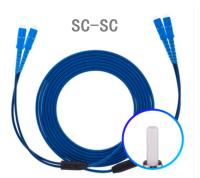 China Custom Single Mode Duplex Armored Fiber Optic Patch Cable LC SC FC ST for sale