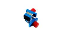 China ABS SM SC To FC Fiber Optic Coupler Hybrid Flange Plastic Adapter for sale