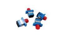 China ABS SM SC To FC Fiber Optic Coupler Hybrid Flange Plastic Adapter for sale