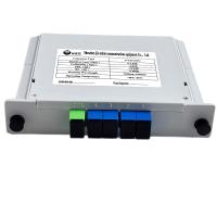 China FTTH China SM 0.9MM 1x4 SC UPC PLC Fiber Splitter High Return Loss for sale