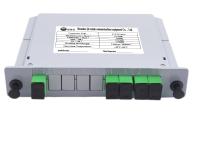 China Single mode 0.9 2.0mm 1x4 SC APC PLC Fiber Splitter  CATV LAN for sale
