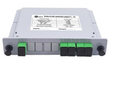 China Single mode 0.9 2.0mm 1x4 SC APC PLC Fiber Splitter  CATV LAN for sale