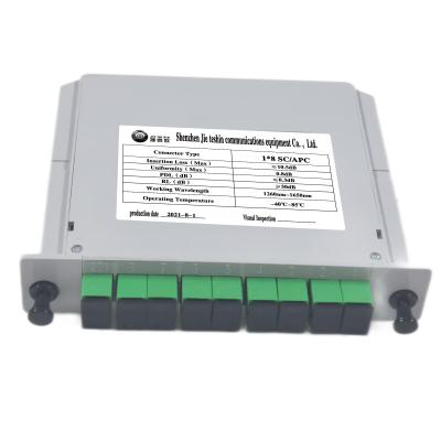 China PLC Fiber Splitter 1x8 SC APC 1260-1650nm 0.9mm 2.0mm Low Insertion Loss for sale