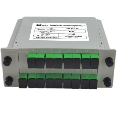 China Low polarization dependent loss PLC Fiber Splitter JTX-1x16 -SC -APC for sale