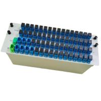 China SC UPC 1x64 Inserting PLC Fiber Splitter High Reliability 55/50 for sale