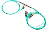 China OM3 850nm /1300nm 1X2 FC- FC APC-UPC Mini Fiber Splitter 0.9mm 1M for sale