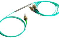 China OM3 850nm /1300nm 1X2 FC- FC APC-UPC Mini Fiber Splitter 0.9mm 1M for sale