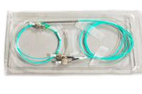 China OM3 850nm /1300nm 1X2 FC- FC APC-UPC Mini Fiber Splitter 0.9mm 1M for sale