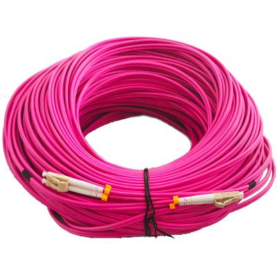 China Multimode Duplex  Fiber Optic patch Cable LC - LC OM4 50/125 for sale