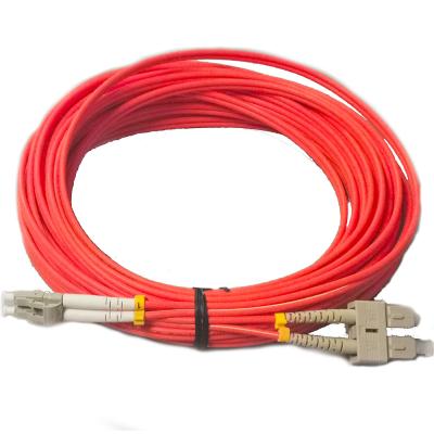 China MM DX SC UPC to LC UPC Optical Fiber Patch Cord 3.0mm 10m62.5/125 for sale