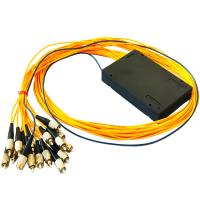 China FC UPC 1X16 Fiber Optic PLC Splitter Low Polarization Dependent Loss for sale