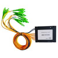 China SM 2x8 SC APC Fiber Cable Splitter High Mechanical Stability for sale