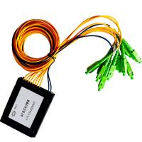 China SM 2x8 SC APC Fiber Cable Splitter High Mechanical Stability for sale