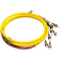 China FC UPC OFNR Fiber Optic Pigtail SM 12C Colored Single Mode LSZH for sale